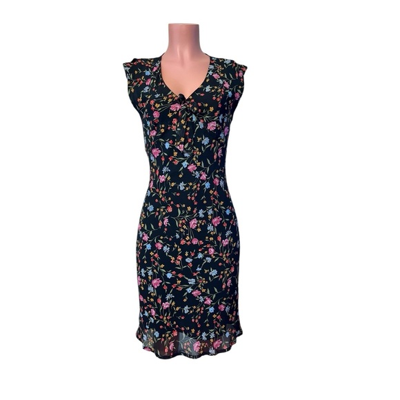 Expressions | Dresses | Vtg Expressions Dress 9s Floral Chiffon Lined ...